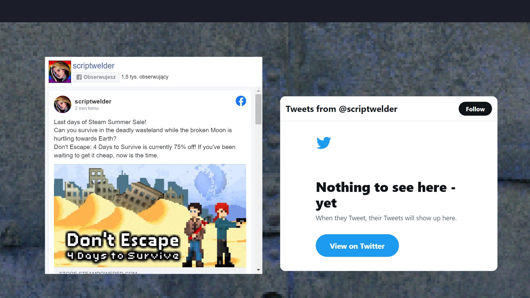 scriptwelder on Twitter: "Looks like my Twitter feed section on my website is now useless. What ...