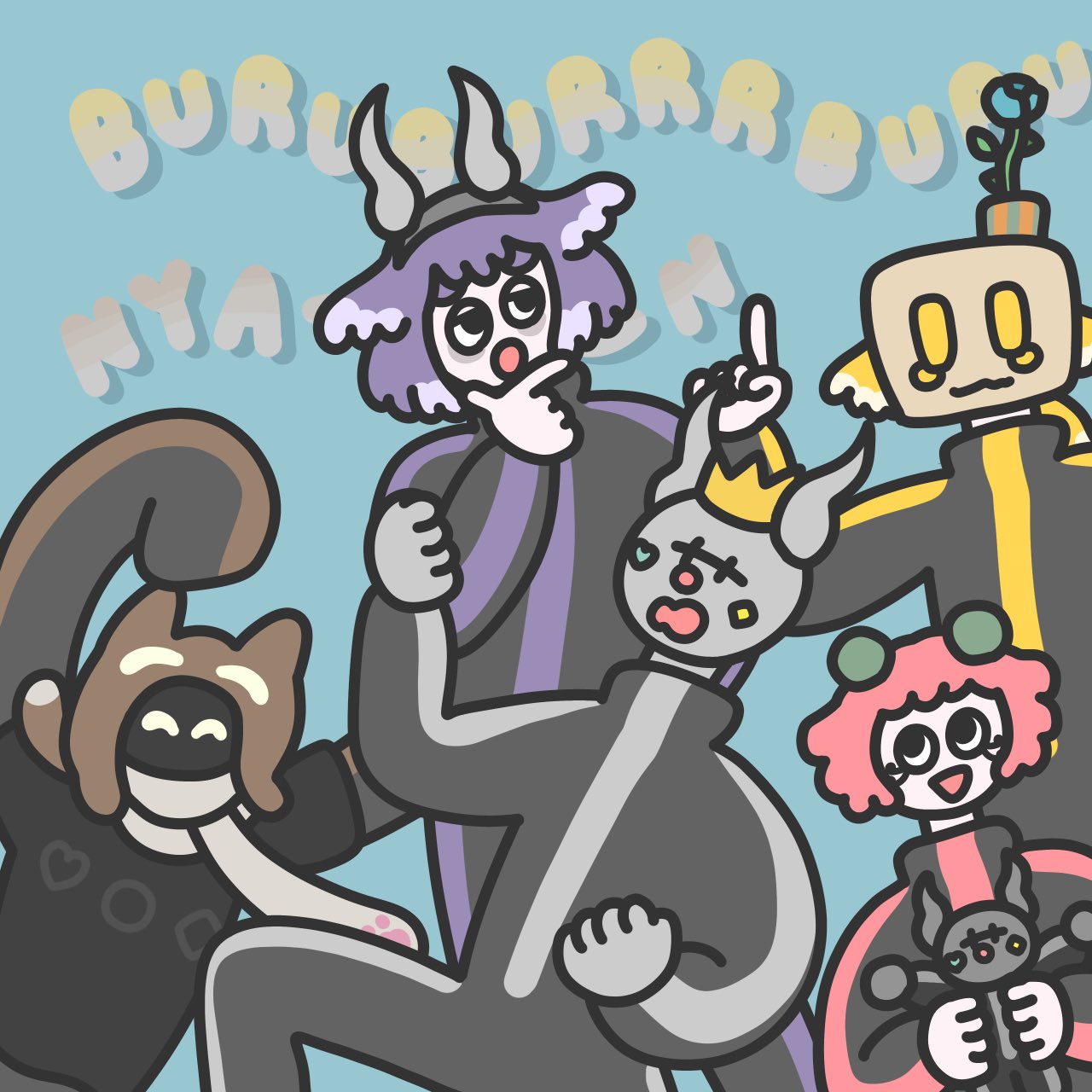 s u on Twitter: "zoomラウンジ編🐰🎂🎉 #QUARTET誕生祭2023 #ぴくてっと #bintrollFA #絵1857 #じら絵ちゃん https://t.co ...