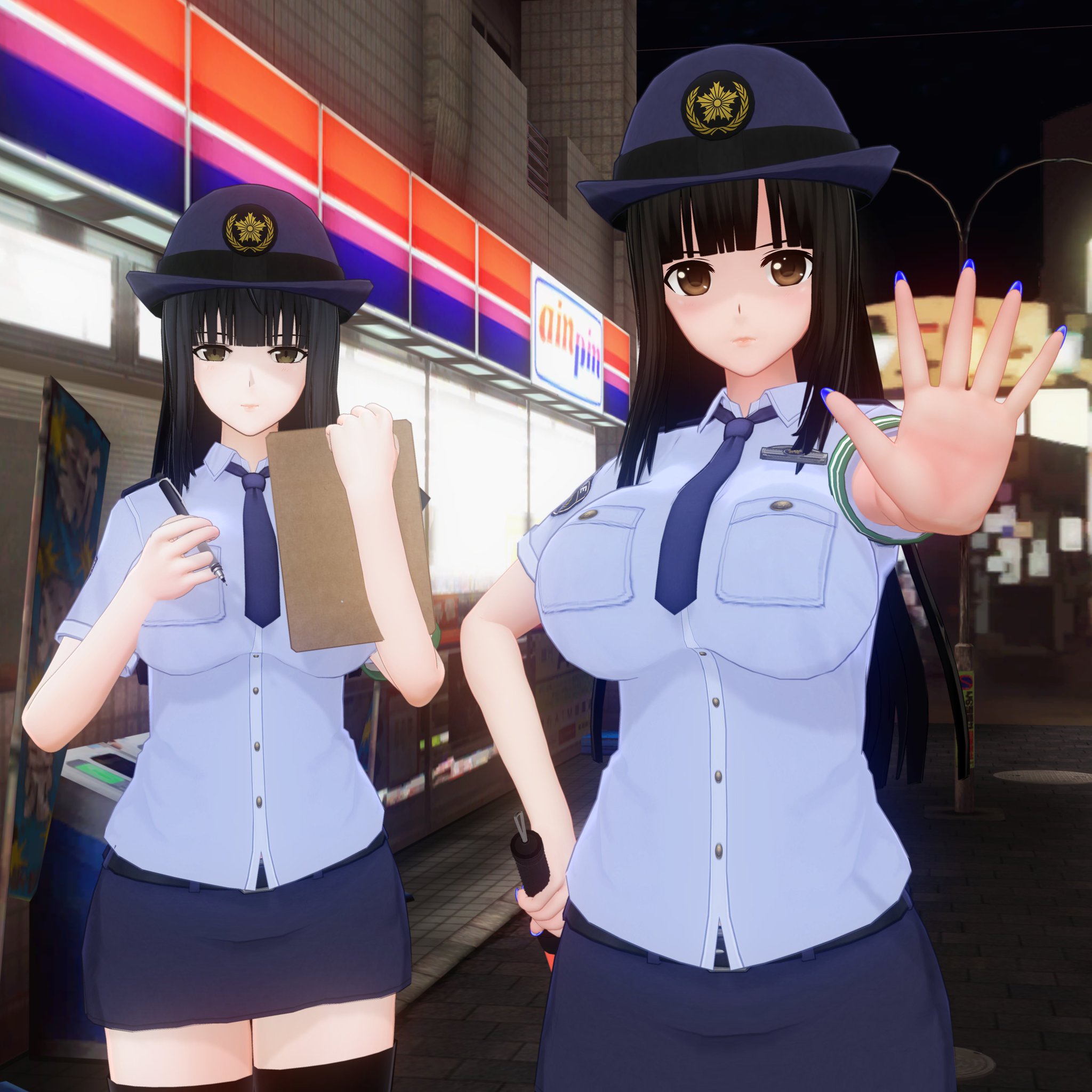 AquaPro765Part2 on Twitter: "RT @kuro_raicho: #cm3d版深夜の真剣エディット60分一本勝負 お題｢婦警 タイトスカート 黒髪」 逮捕しちゃうぞ ...