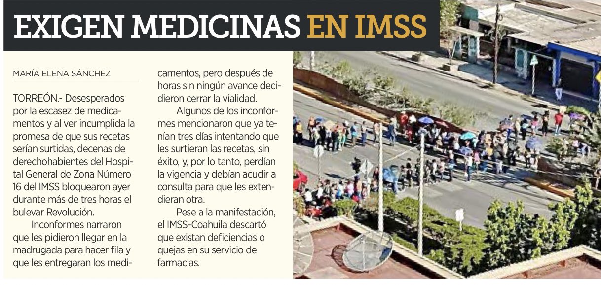 José Díaz on Twitter: "Torreón sin medicinas en el IMSS Dinamarca 🤣🤣🤣 Así quiere la continuidad ...