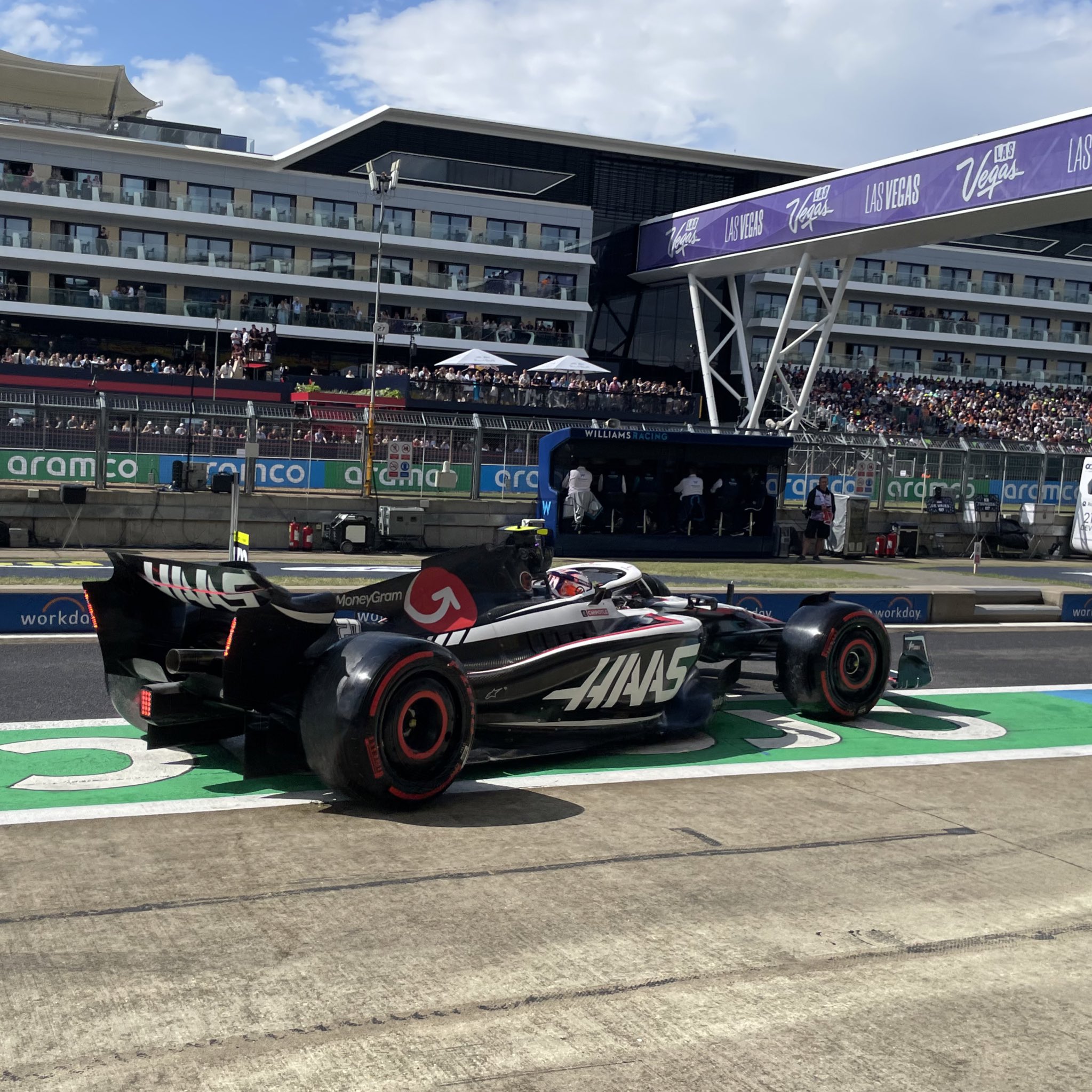 MoneyGram Haas F1 Team on Twitter: "Bright sunshine now at Silverstone as Nico heads out on a ...