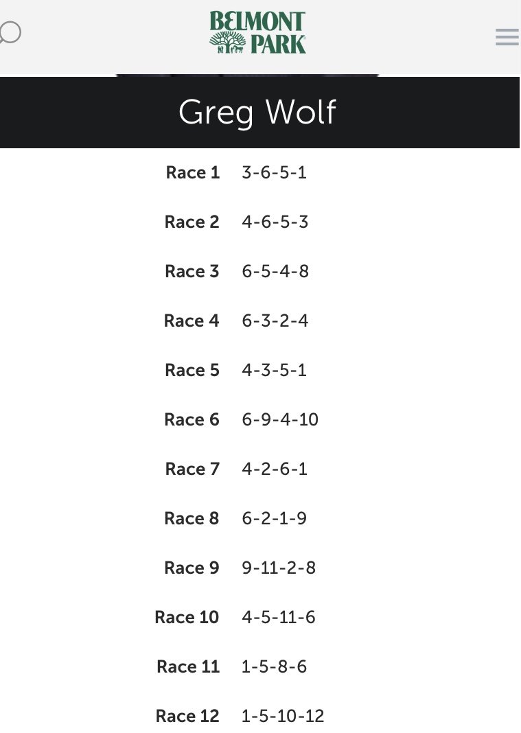 Greg Wolf on Twitter: "Join me & ⁦@OutrunTheOdds⁩ on Talking Horses at 11:30am ET for a terrific ...