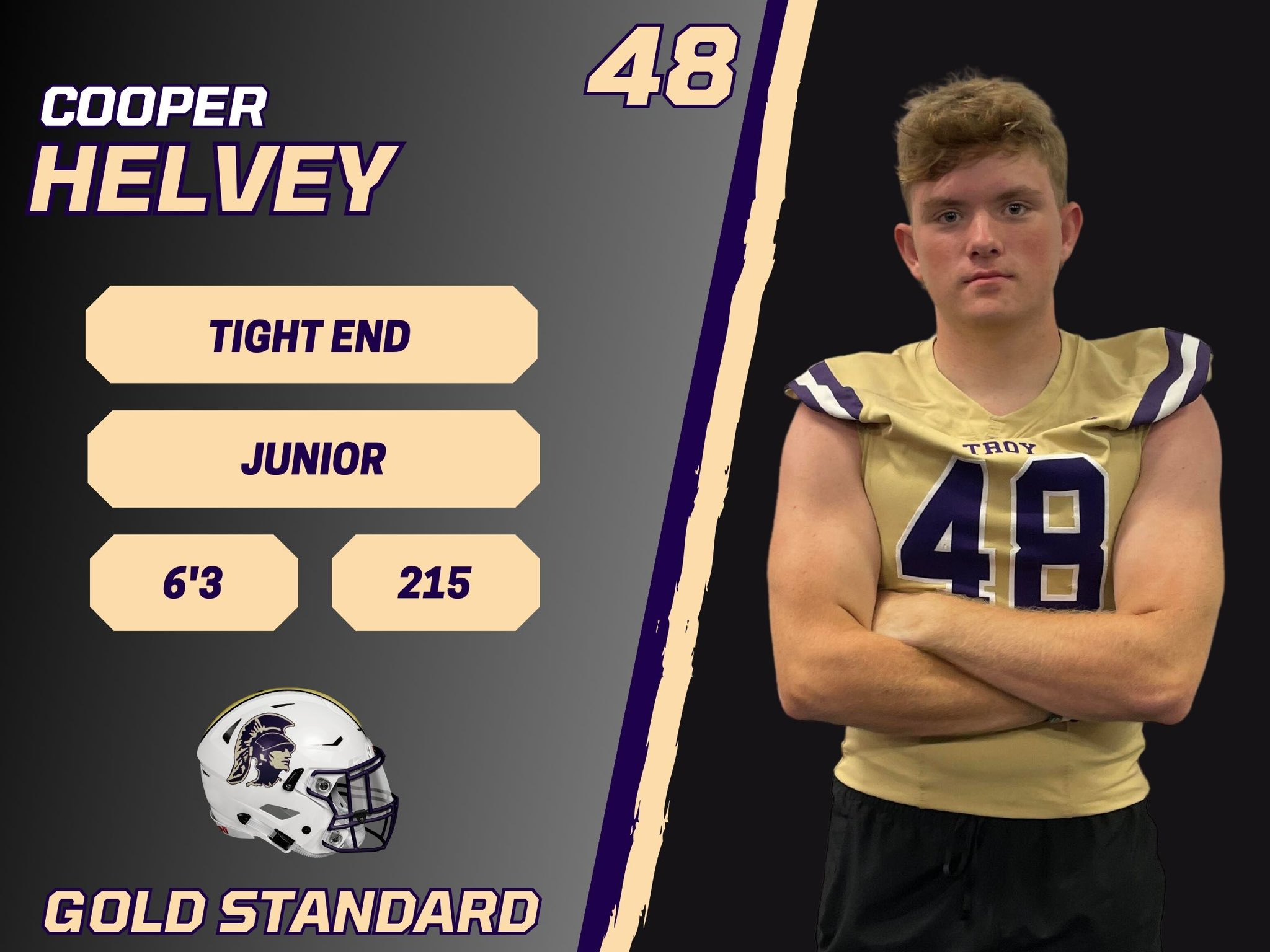 Troy Buchanan Football on Twitter: "4️⃣8️⃣ Days Until Kickoff! Introducing Cooper Helvey ...
