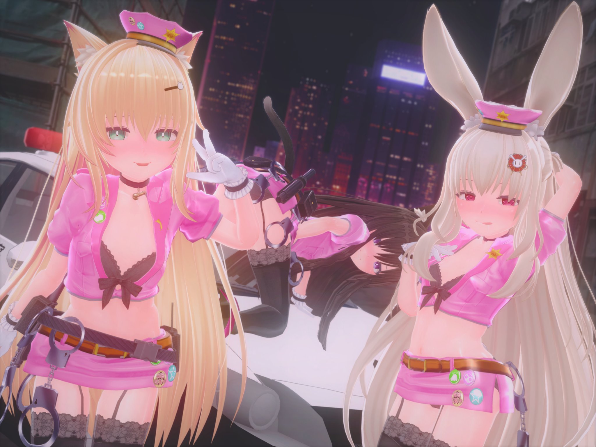 ムクリボンバー on Twitter: "#cm3d版深夜の真剣エディット60分一本勝負 お題「 婦警 タイトスカート 」 急速に進む少子高齢化に対抗すべく創設されたケモ耳〇リ娘の亜人達で構成 ...