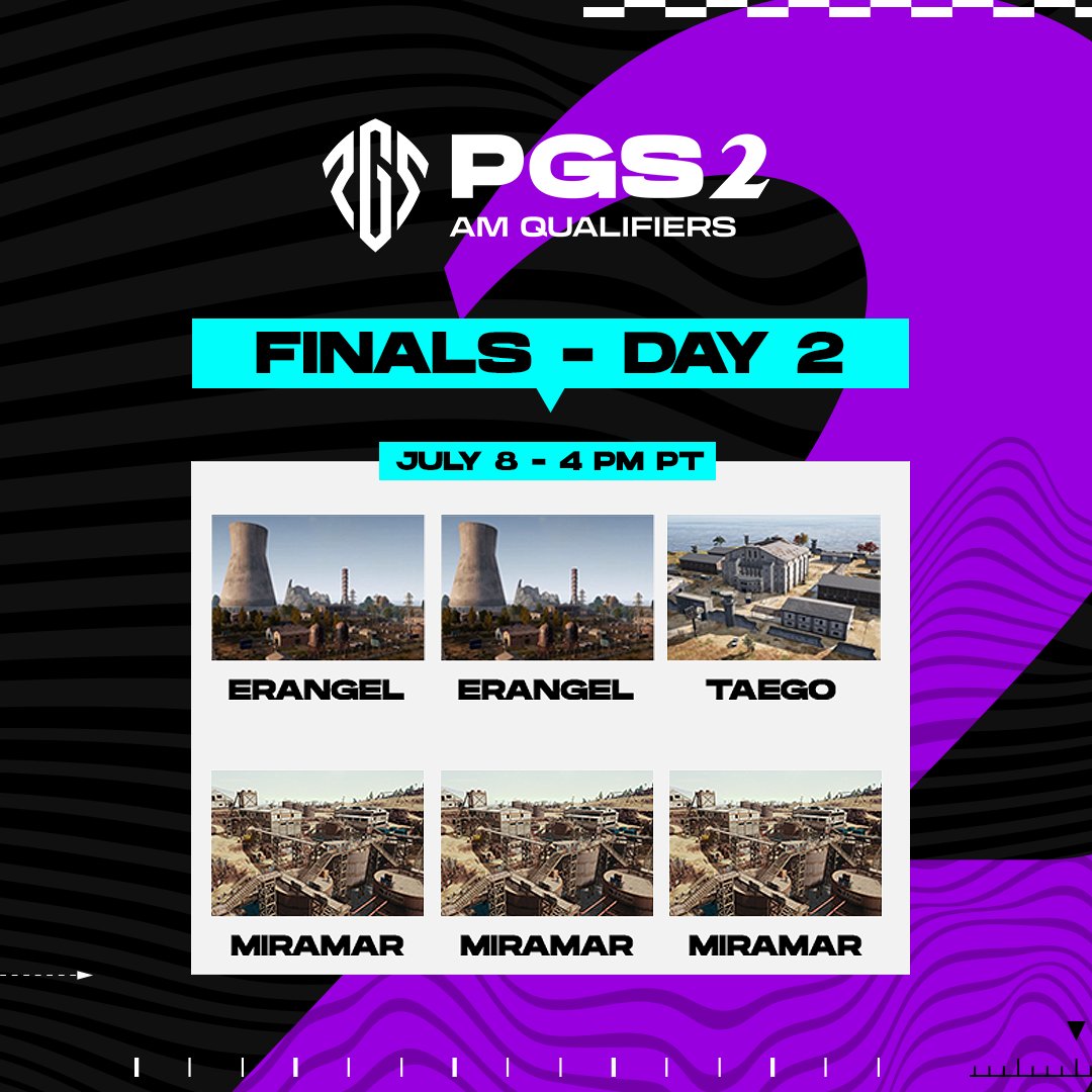 PUBG Esports on Twitter: "🚨 Day 2 of the #PGS2 Americas Grand Final goes today at 4 PM PT! ⏰ # ...