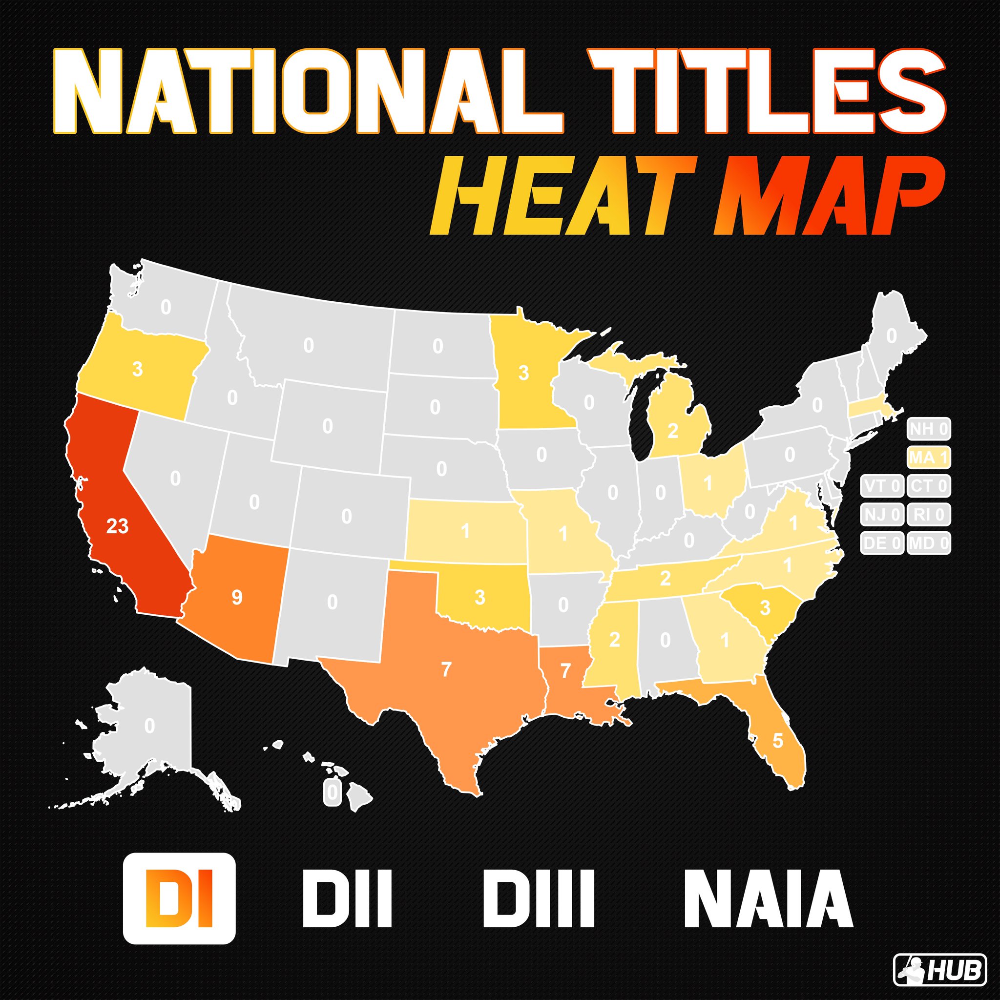 College Baseball Hub on Twitter: "College baseball national championship heat maps for D1, D2 ...