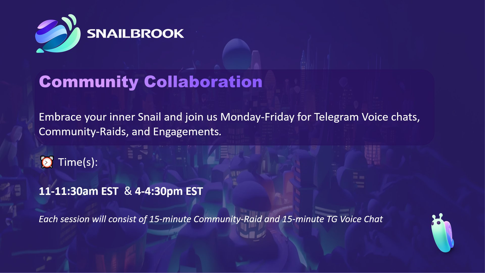 SnailBrook on Twitter: "🐌Snailbrook Community Collaboration🐌 Time for some community fun $SNAIL ...