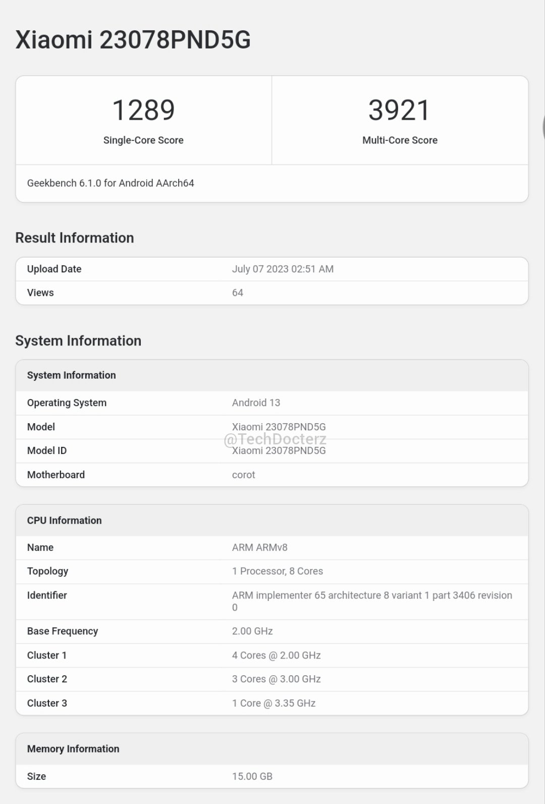 ig.techhub on Twitter: "Xiaomi 13T Pro 5G spotted on Geekbench v6.1 (Redmi K60 Ultra) "Model ...