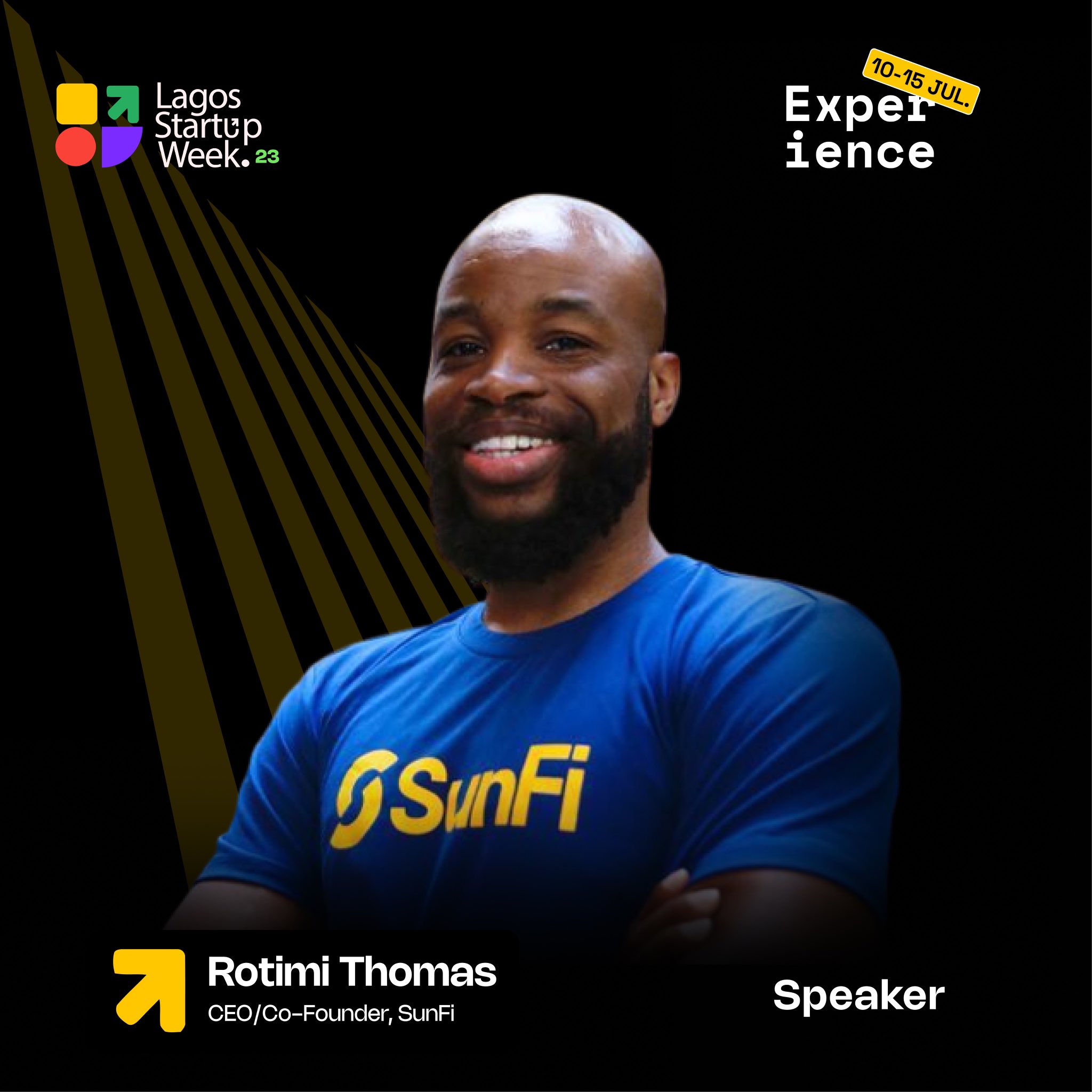 Lagos Startup Week on Twitter: "@thomas_rotimi, CEO and Co-founder of @sunfi_hq, is bringing his ...