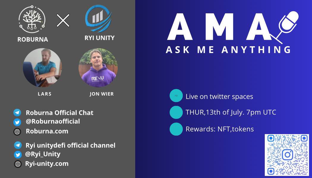 ROBURNA🌳 on Twitter: "📢 Exciting news! 🎉 Our CEO will be live on an AMA session with @RYI_Unity ...