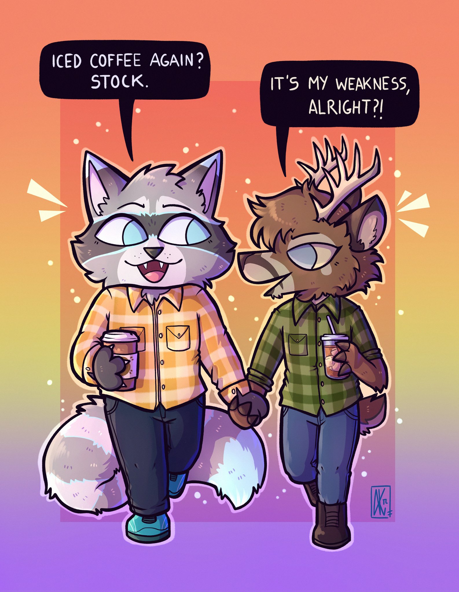 🐺 Kimera 🔮 on Twitter: "Coffee lovers 💙☕ NITW style commission for @theforestgay [#nitw # ...