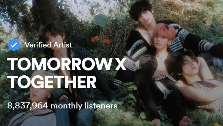 TXT Charts ⚡ on Twitter: "Spotify Monthly Listeners 8,837,964 (+261,341) https://t.co/xTdpGmSojm ...