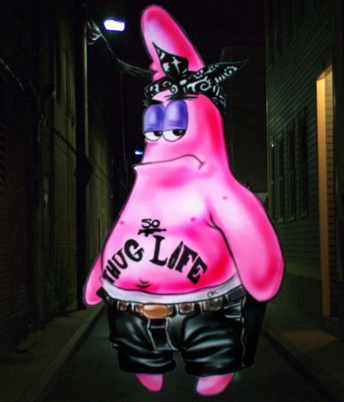 Patrick Star Como Um Gangster
