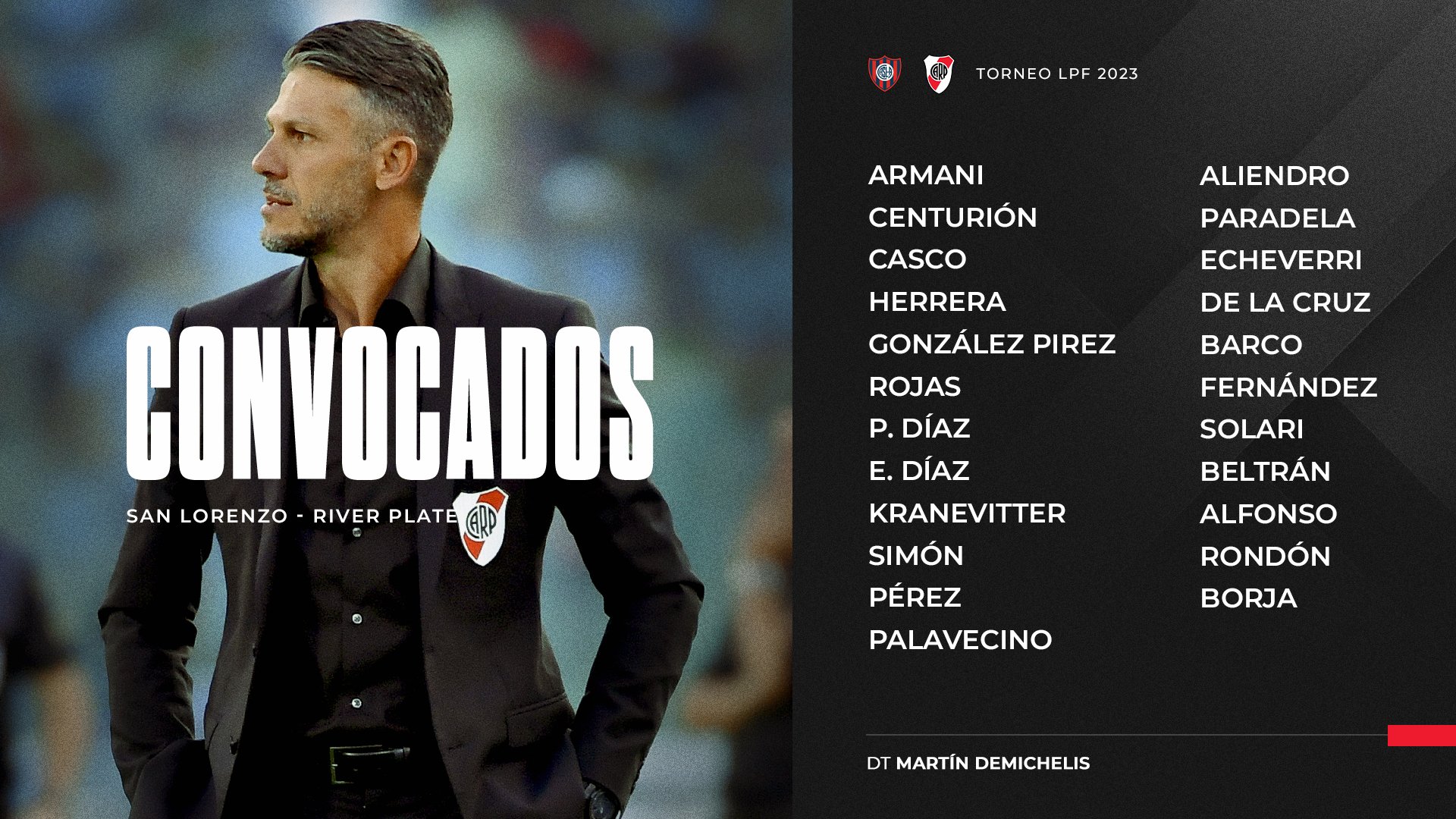 Maximiliano Grillo 💚💜⭐️⭐️⭐️ on Twitter: "🚨 #River 🆚 @SanLorenzo 🏆 @LigaAFA 🗓 Fecha 24 🕣 20.30hs ...