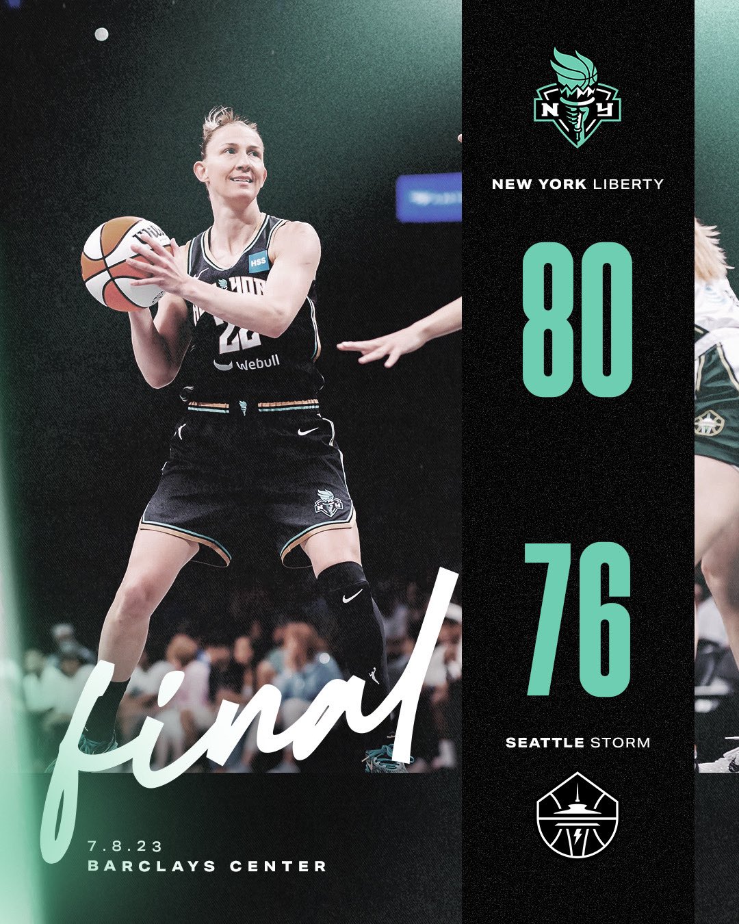 New York Liberty on Twitter: "We LOVE a good dub at the house🤩 #LIGHTITUPNYL https://t.co ...