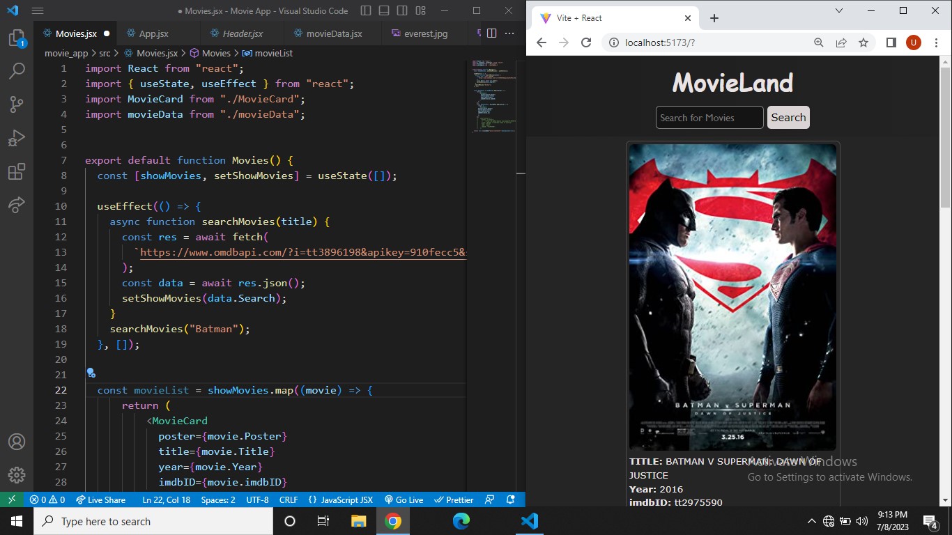 Udeme On Twitter Day 98 100daysofcode Started A React Project A Movie App To Search For