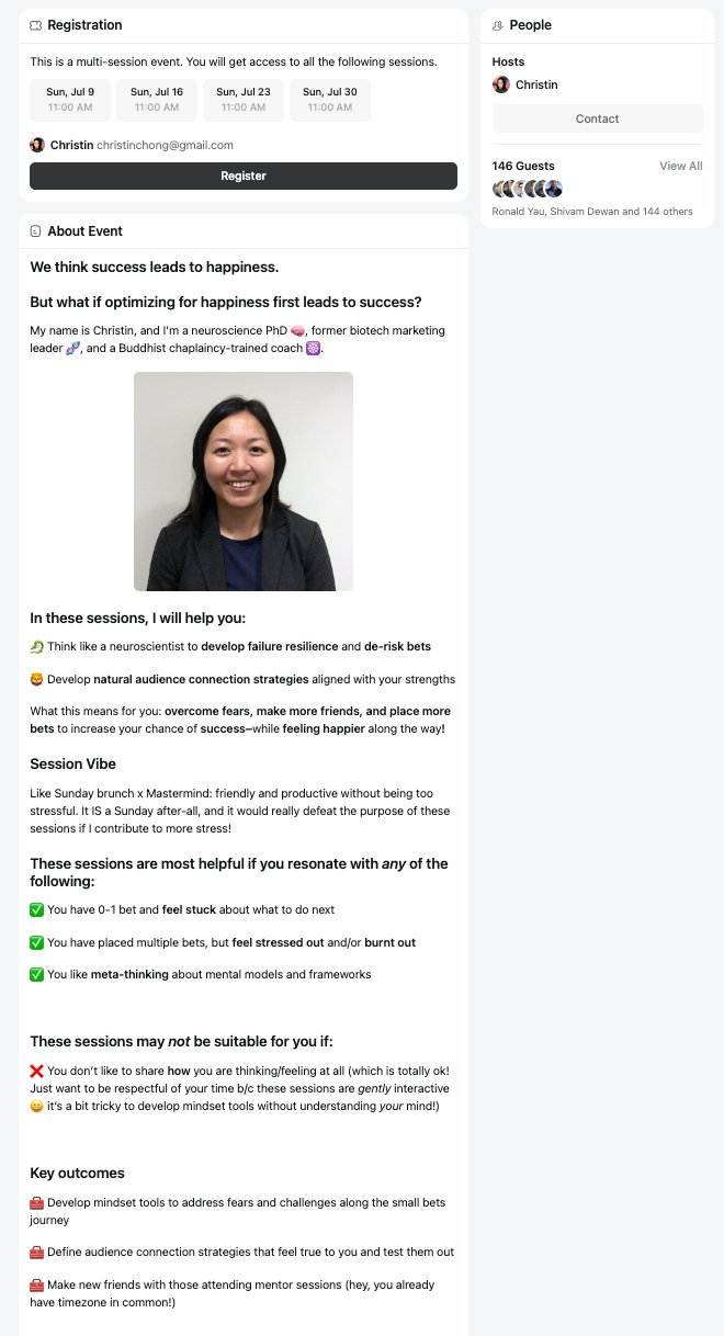 Christin Chong, PhD 🪅 on Twitter: "Blessed to see that 146 small betters have registered for ...