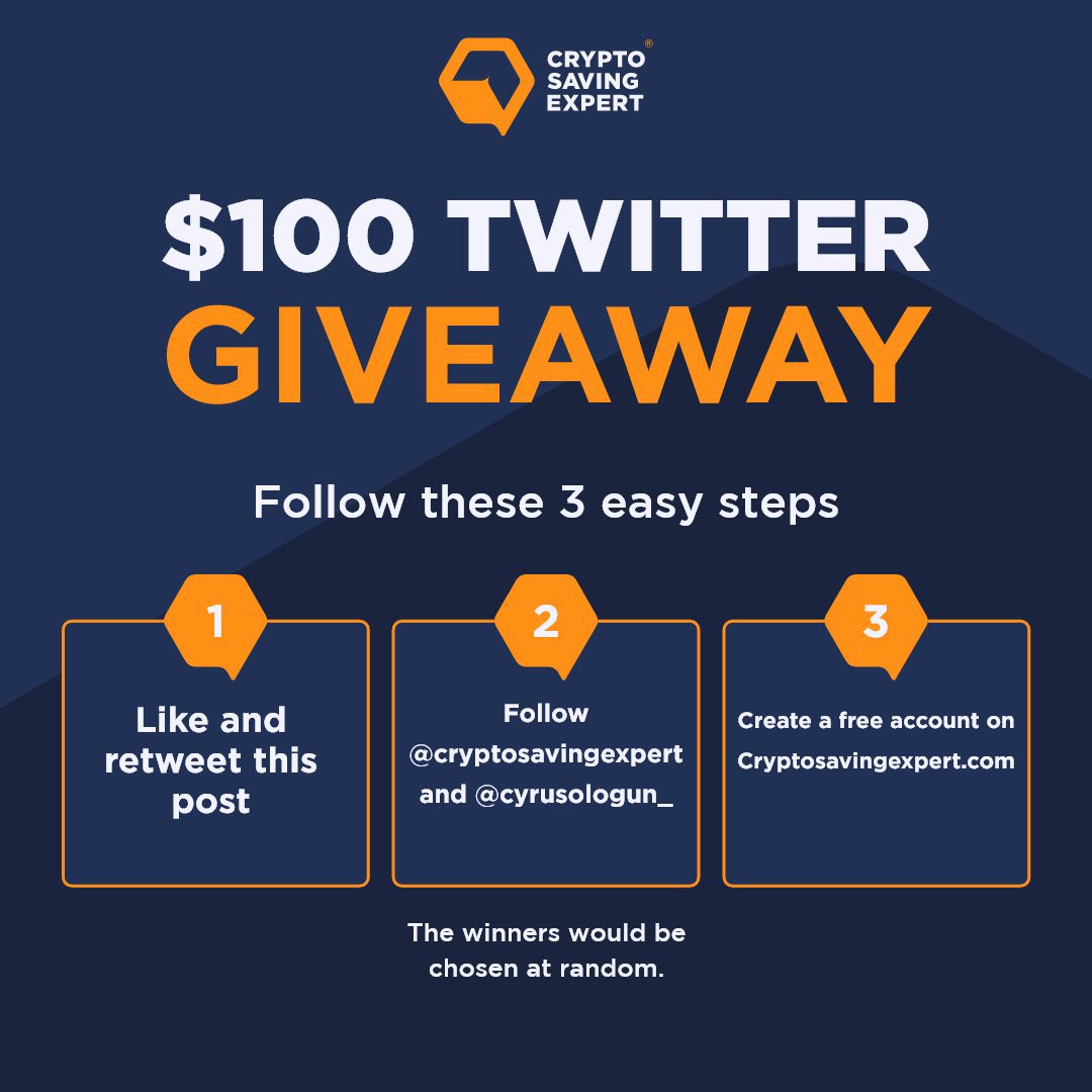 Čyrus The Creator ♟,♟📊💎🚀 on Twitter: "$100 giveaway follow @CryptoSavingExp and @cyrusologun ...