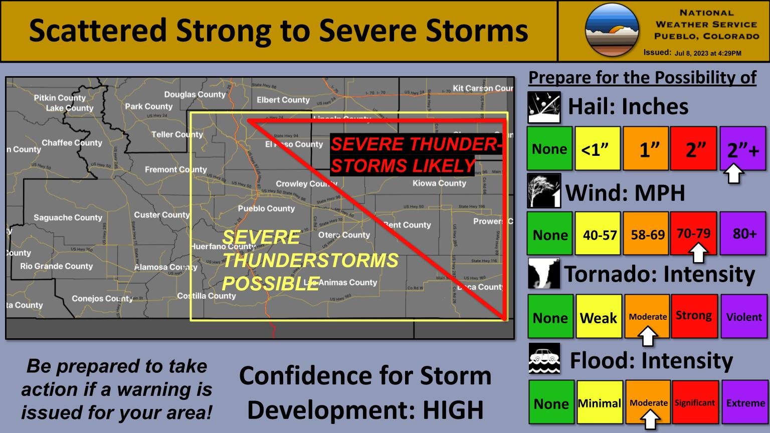 Nws Pueblo On Twitter Severe Thunderstorms Will Be Possible Over All