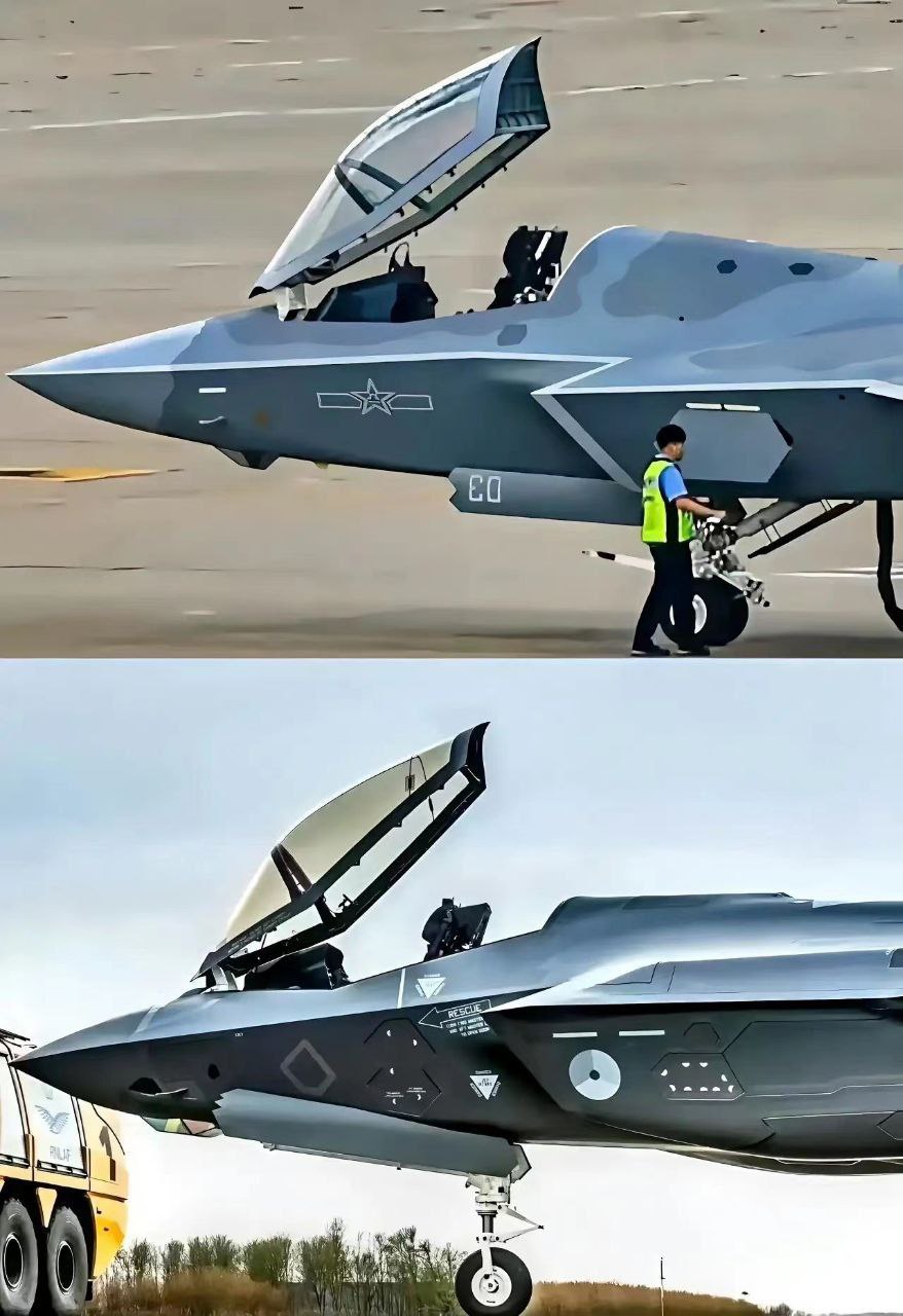 Spriter Team on Twitter: "Visual comparison of the American F-35 fighter and the Chinese J-35 ...