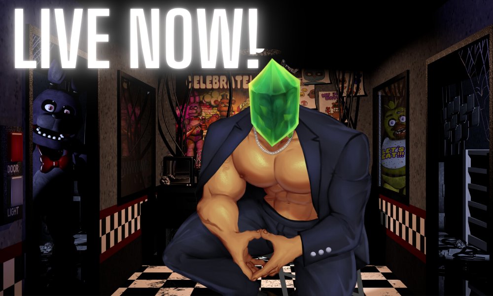 David_Demantoid 💚💎 |Gem Vtuber on Twitter: "🔴 LIVE NOW | FNAF 1 and 2 TWITCH: https://t.co ...