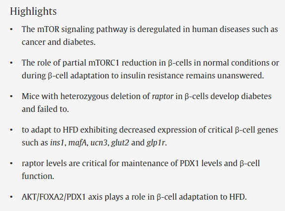 🥼Agingdoc1⭐MD, PhD 🔔 on Twitter: "Raptor levels are critical for β-cell adaptation to a high-fat ...