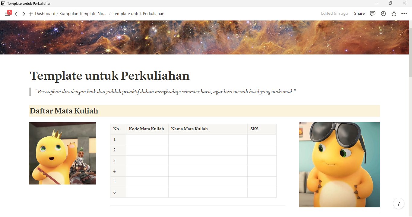 ridwan on Twitter: "[PREVIEW TEMPLATE] Ada 4 section di template ini: - Daftar Mata Kuliah ...