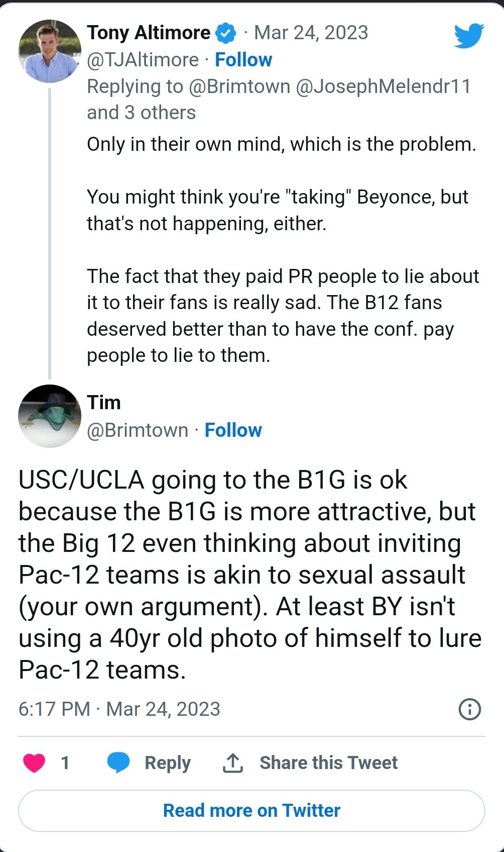 Tim on Twitter: "@B12Mafia This is what got me blocked by Captain Catfish https://t.co ...