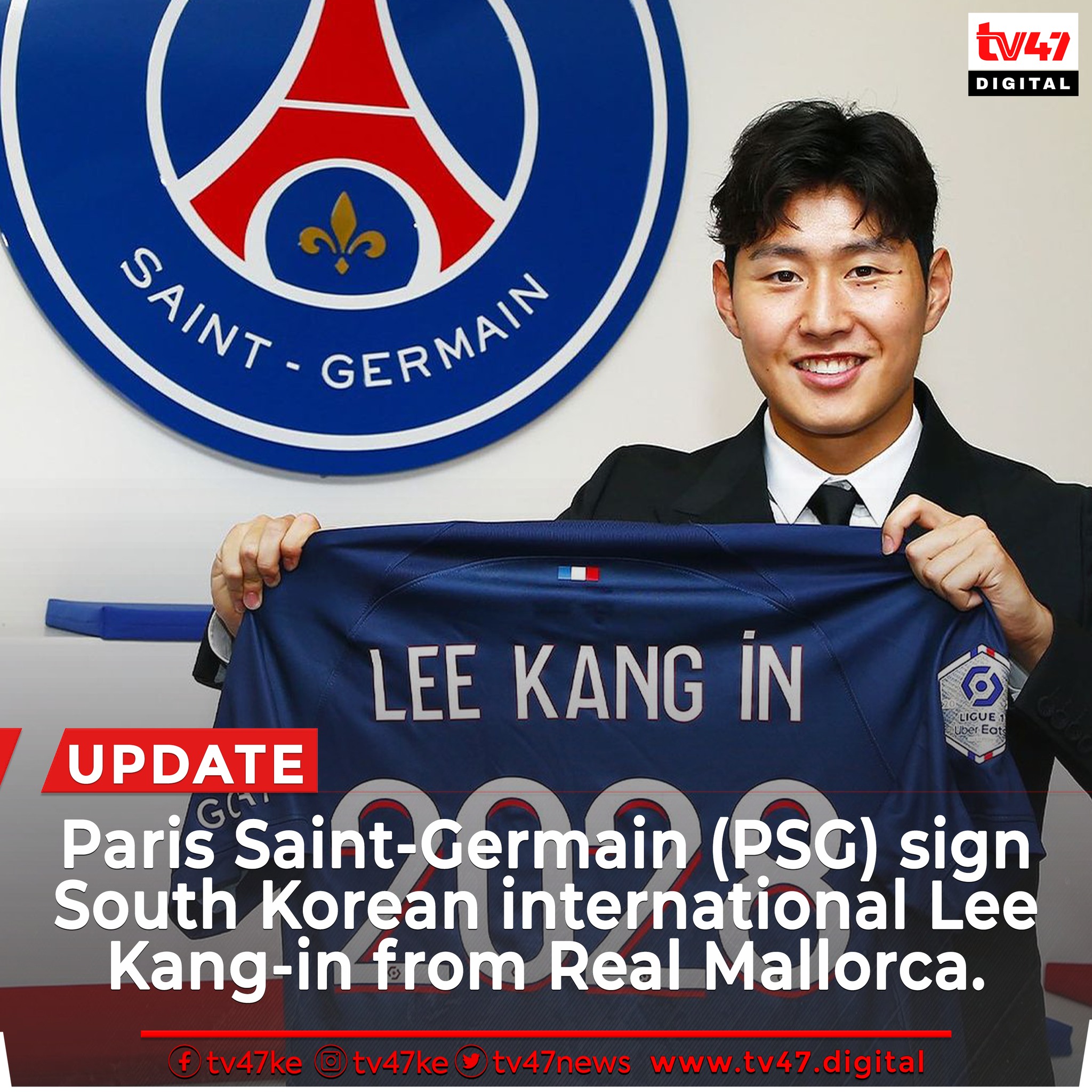 TV47 on Twitter: "PSG re-build continues....Ligue 1 champions sign South Korea's Lee from ...