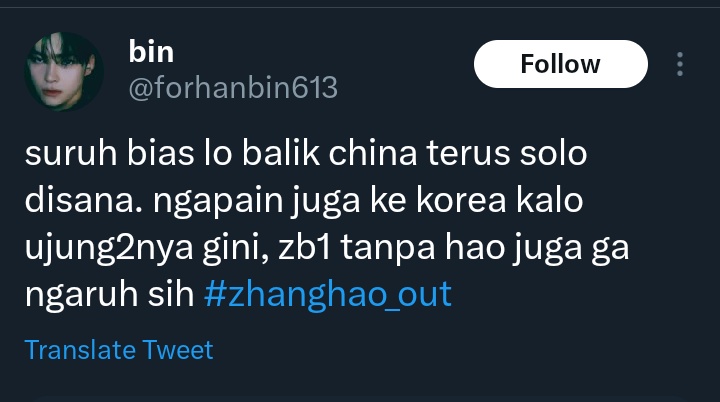 Vi Always with Zhang Hao on Twitter: "Everyone being sinophobic, said something ridiculous "go ...