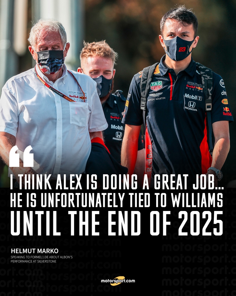 Motorsport.com on Twitter: "Helmut Marko is impressed with ex-Red Bull driver Alex Albon's form ...