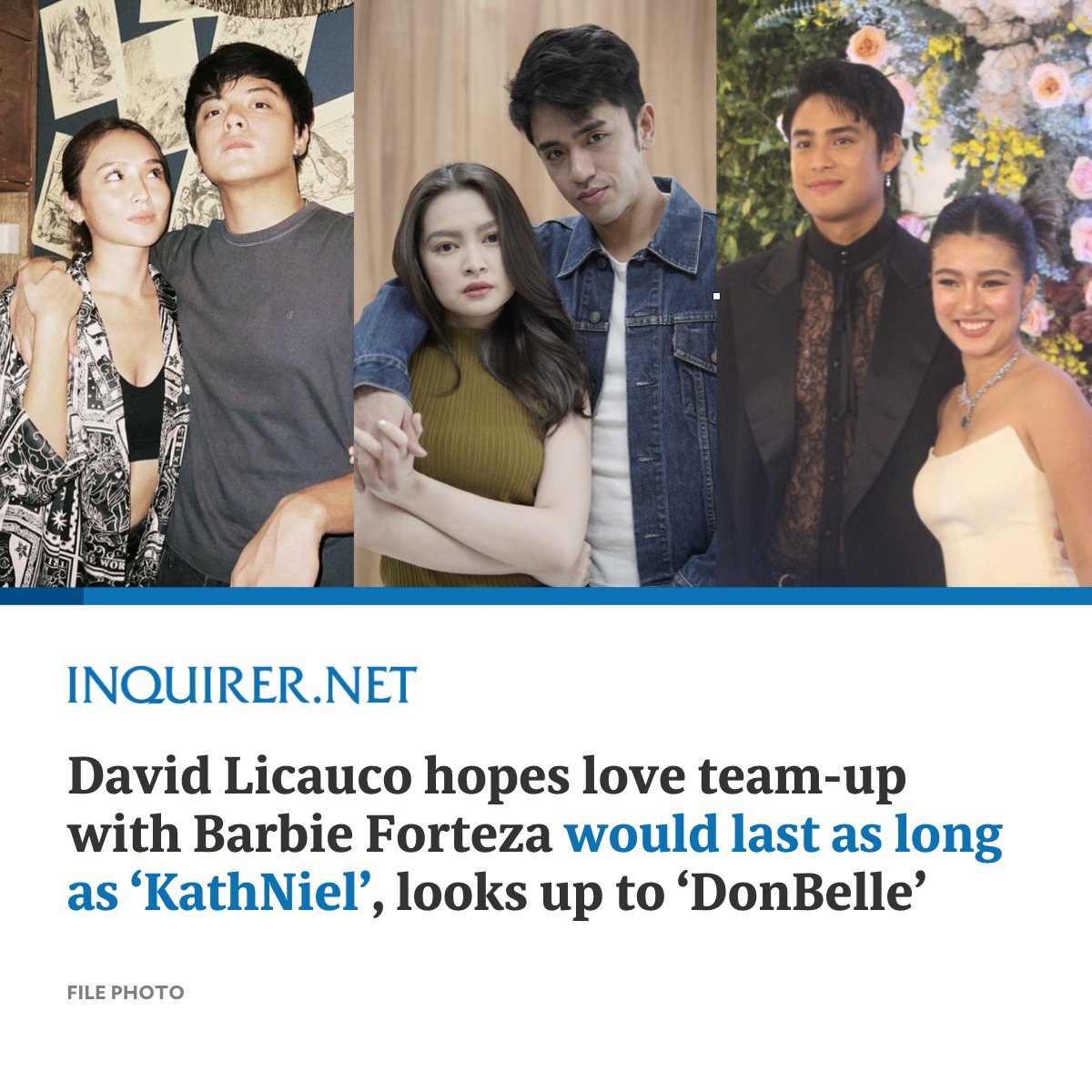 Inquirer on Twitter: "David Licauco hoped that his onscreen pairing with Barbie Forteza, also ...