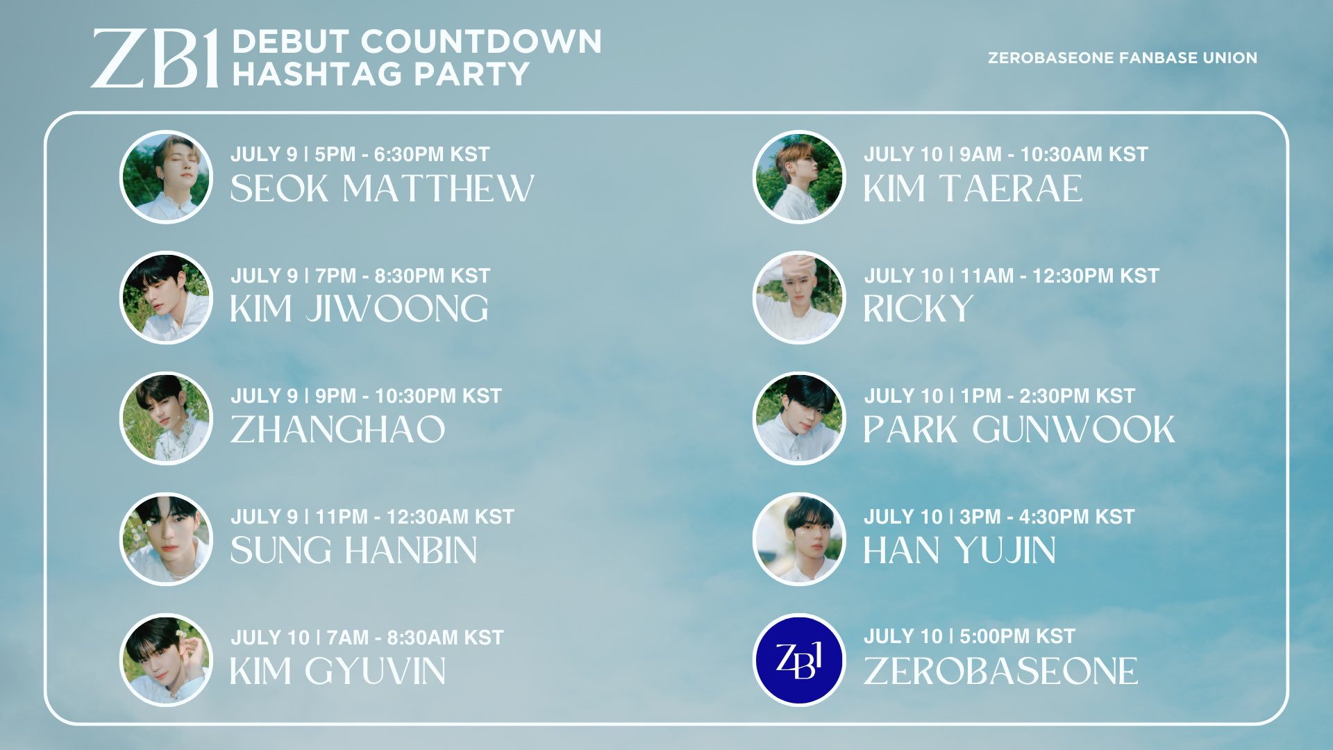 ZEROBASEONE GLOBAL on Twitter: "Attention Zeroses! 🤍 In celebration of ZB1’s debut tomorrow, the ...