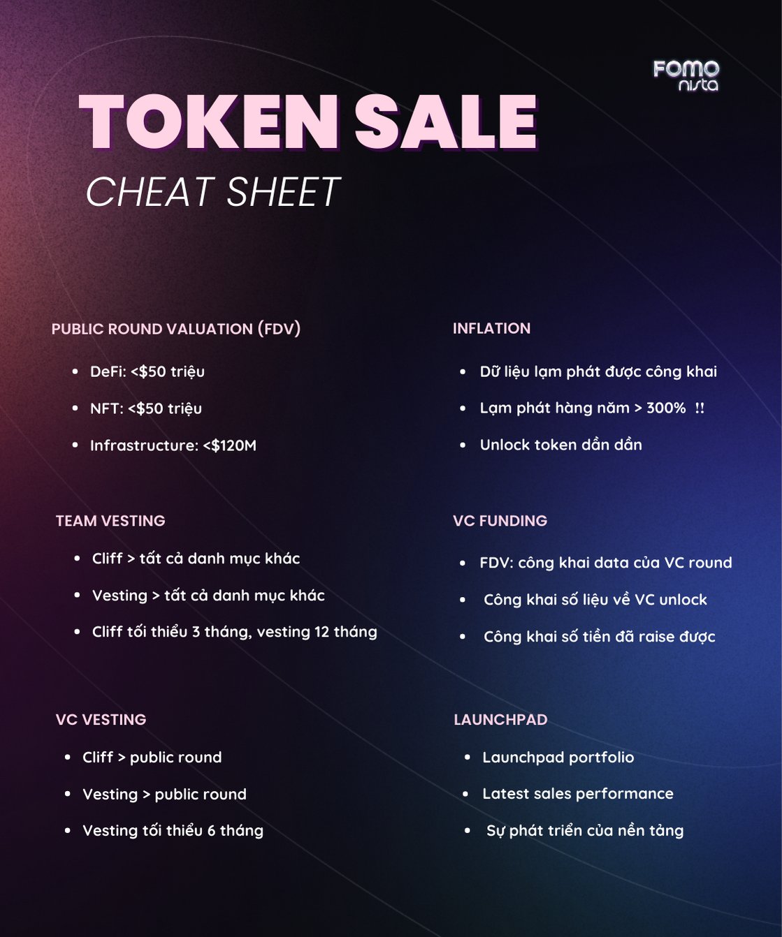 Haley Huang on Twitter: "TOKEN SALE cheat sheet cho ai cần :))) Token thì nhiều, lọc được token ...