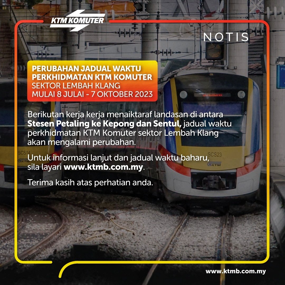 KTM Berhad on Twitter: "Jadual waktu baharu boleh dirujuk melalui pautan https://t.co/w2rkfY6JpC ...