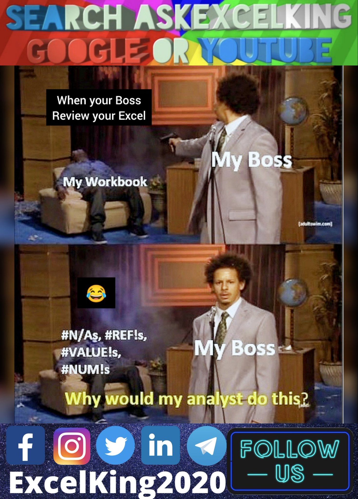 Excel King On Twitter Ever Happened To You 😂🤫😜🤭🙀askexcelking Excelking2020 Excel Exceltips 