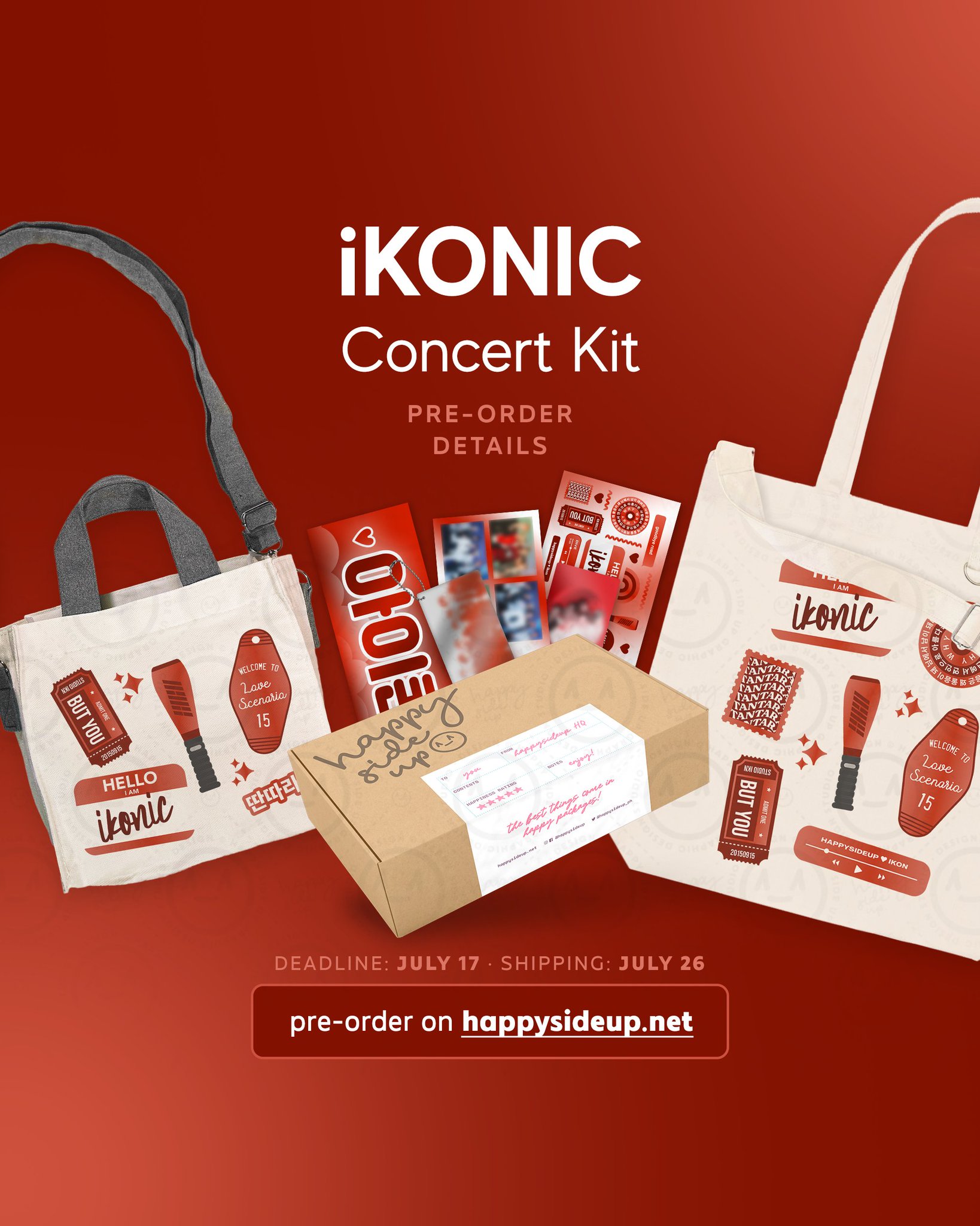 happy side up ☻︎ | txt ikon taeyeon tote bags on Twitter: "[ ️] ikonic concert kit pre-order ...