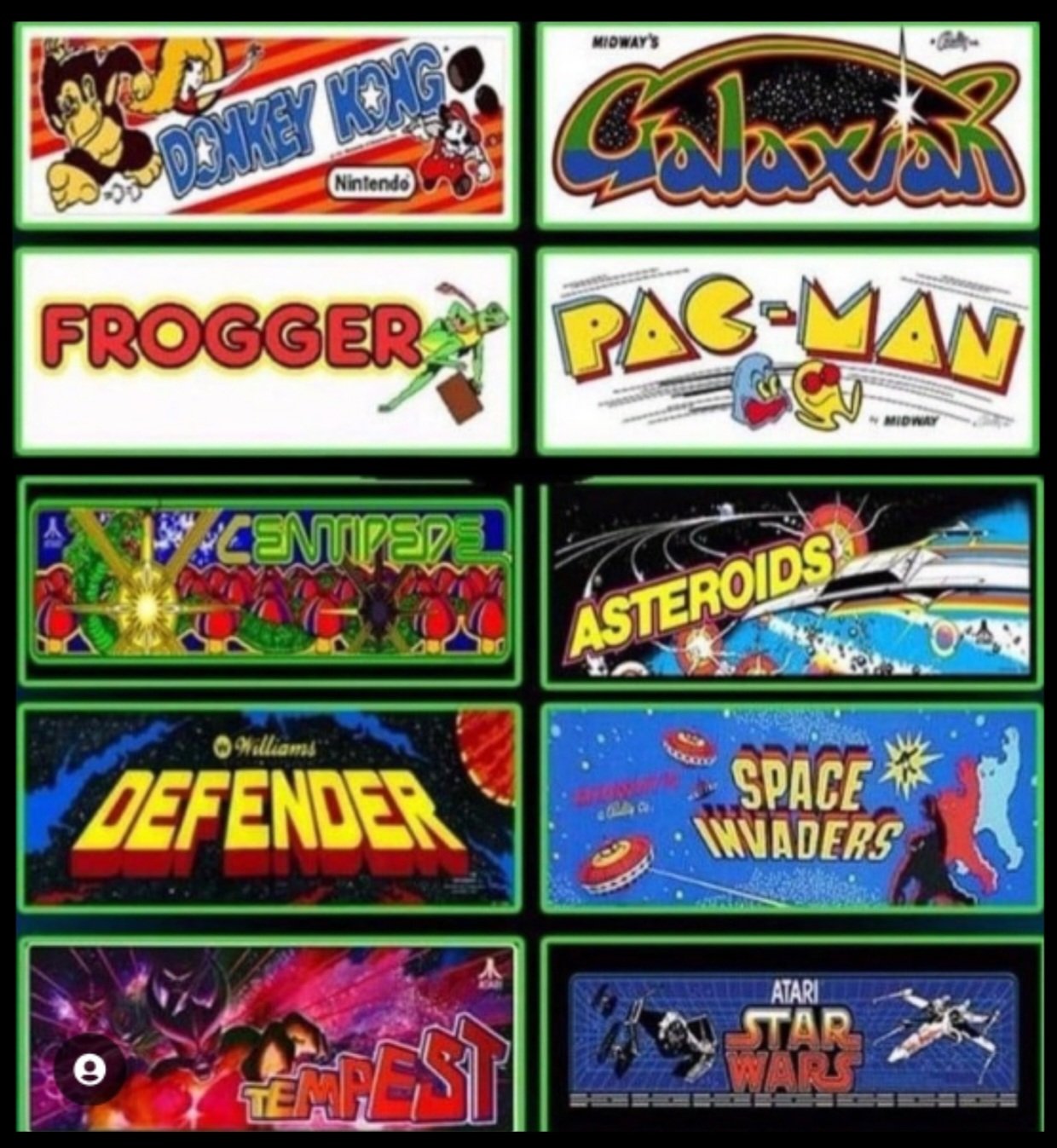 Classic Arcade Game Characters