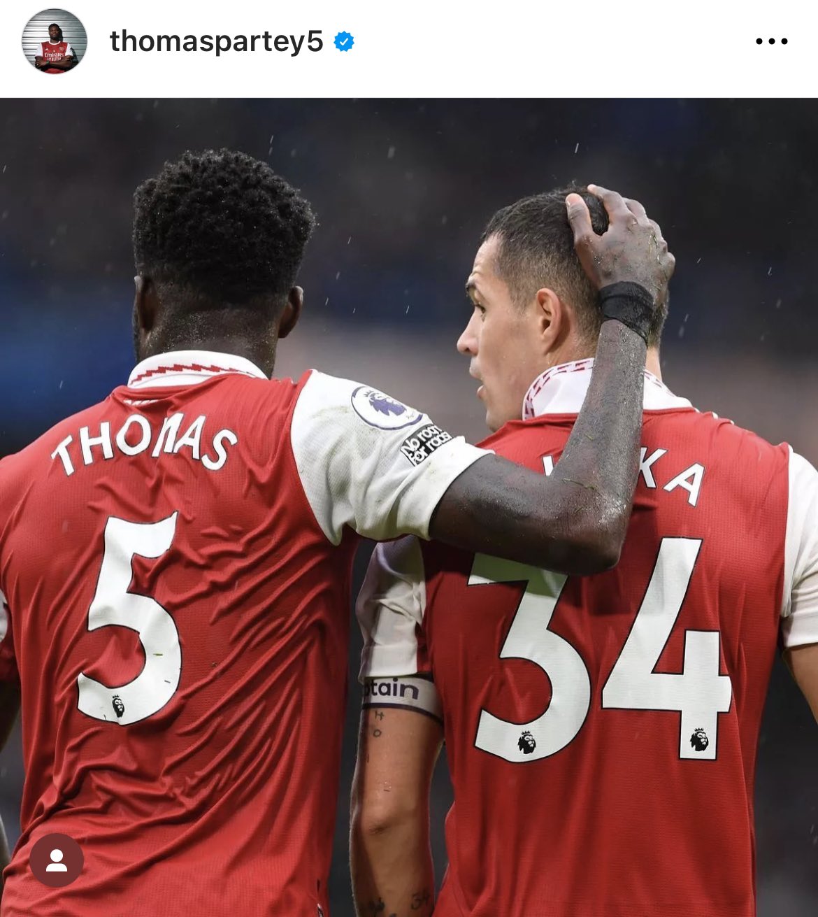 afcsphere on Twitter: "Arsenal midfielder, Thomas Partey, on instagram with a photo of him and ...