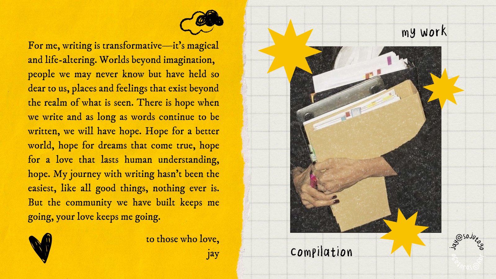 ً on Twitter: "jay_wip.docx a compilation of my works and everything else in between. https://t ...