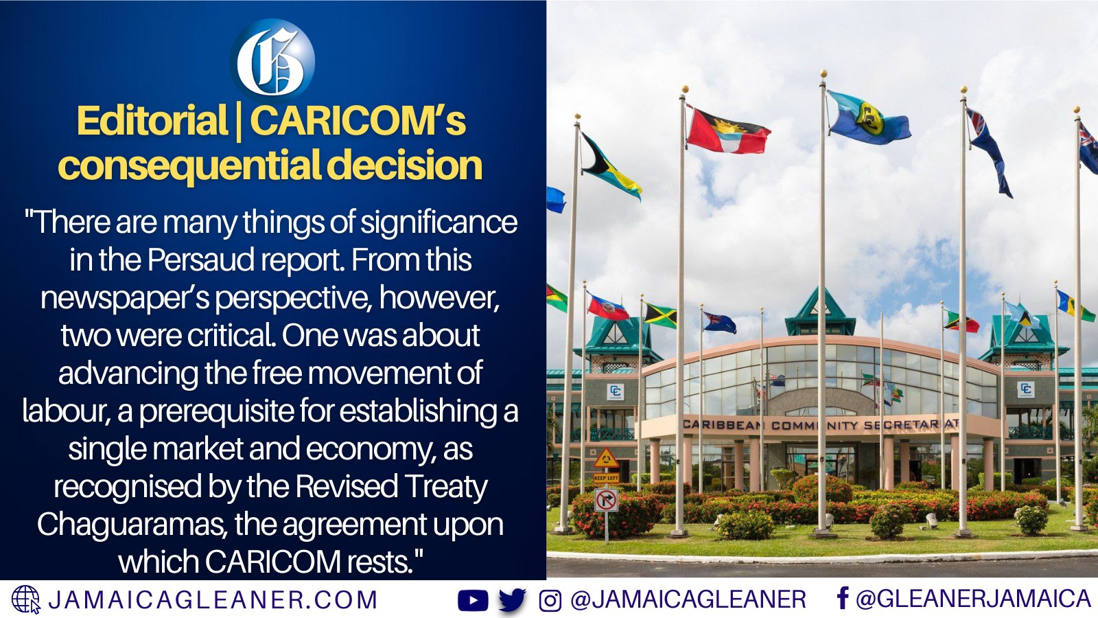 Jamaica Gleaner on Twitter: "If there is no 11th hour volte-face, Caribbean Community leaders ...