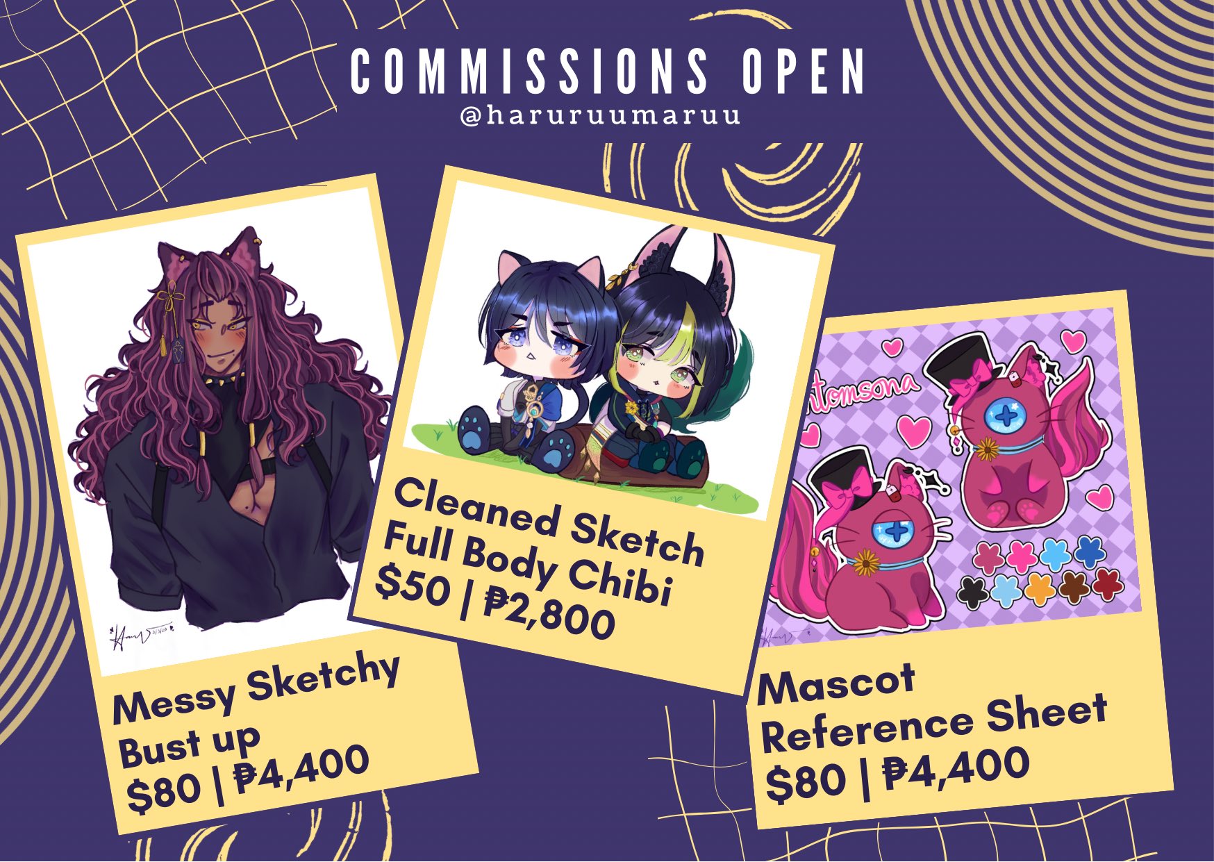 Haru || Comms open (1/5) on Twitter: "⋆⁺｡˚⋆˙ Updated Commission Sheet ˙⋆˚｡⁺⋆ Likes + RTs ...