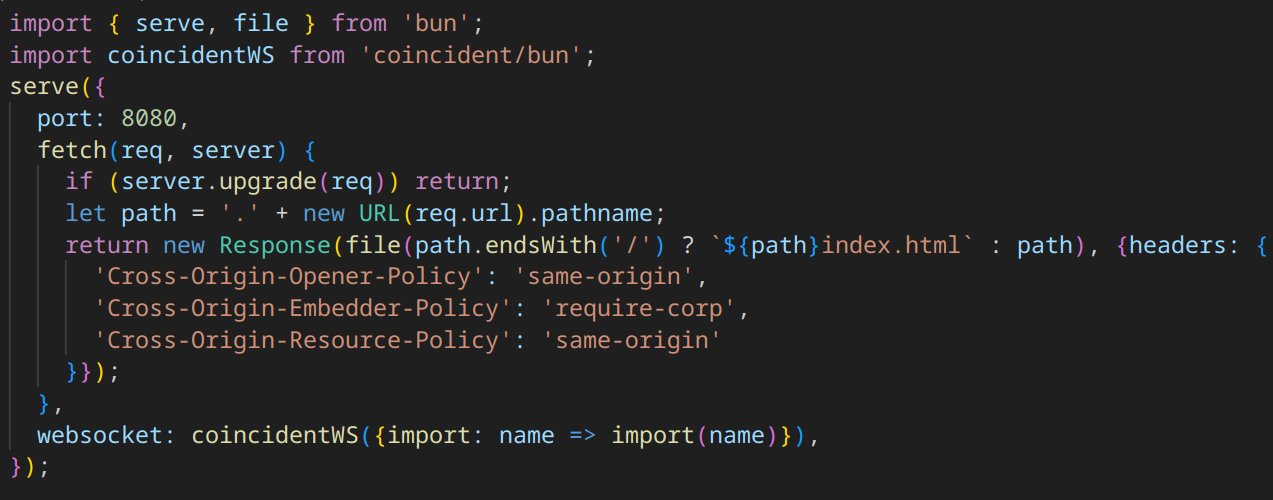 @webreflection@mastodon.social 🍥 on Twitter: "📢 coincident/bun landed in v0.10.8 and it allows ...