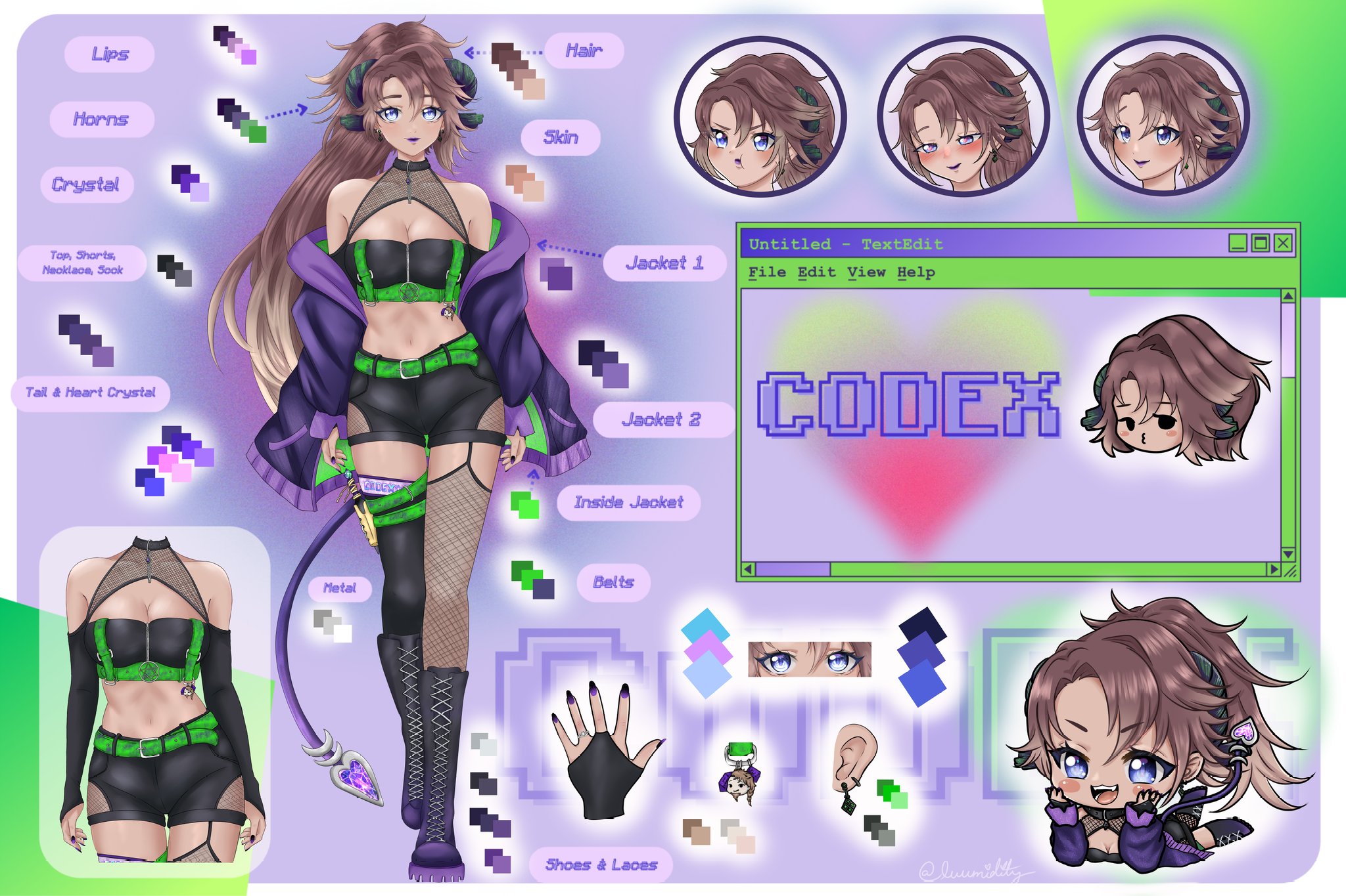Codex Lexicon *VTuber* on Twitter: "I've caved! Here is the new character design made by the ...
