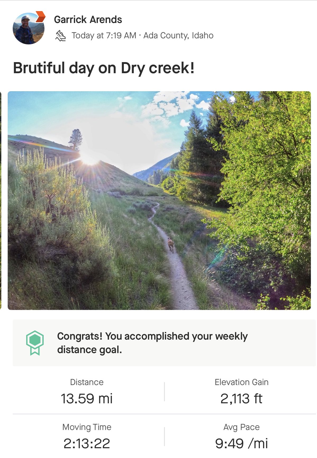 Garrick on Twitter: "It was a brutiful morning run with Mr. Ollz! The climbing the first 7 miles ...