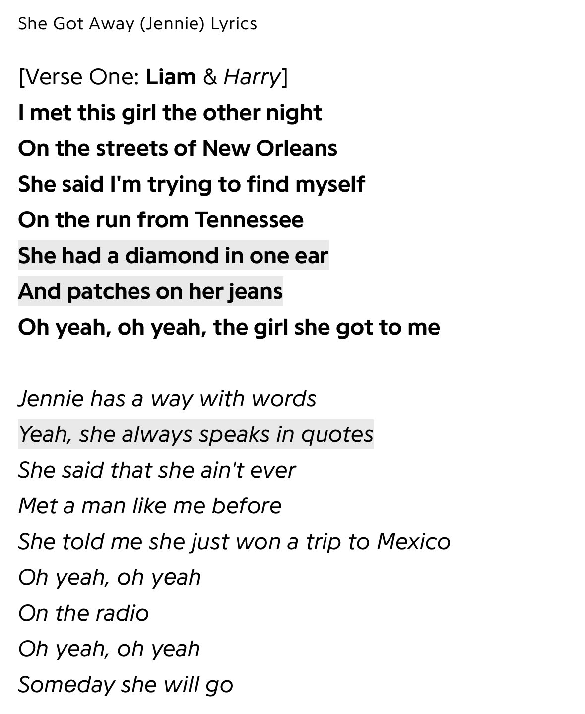 shaggy-haired musicians stan 🦋 on Twitter: "lyrics to the leaked song „she got away (jennie ...