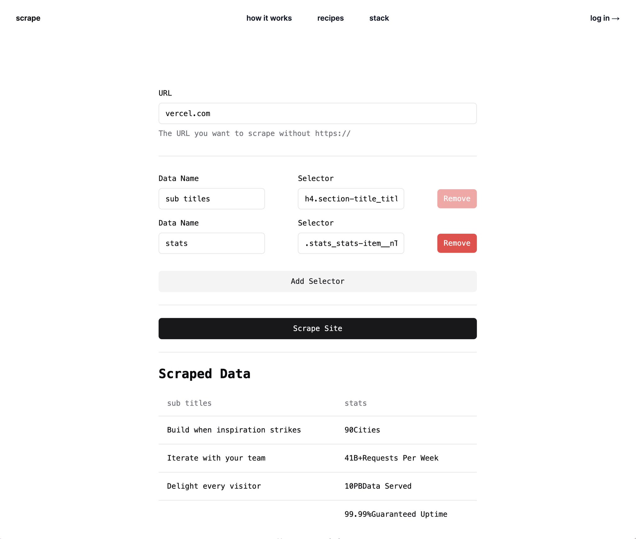 Rich Haines on Twitter: "Playing around with web scraping. Using :all-the-things: - Next 13 ...