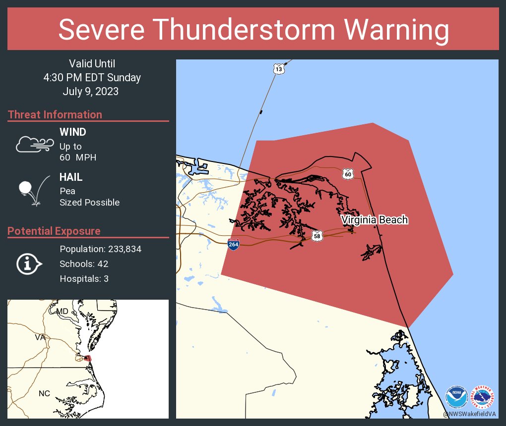 Nws Wakefield On Twitter Severe Thunderstorm Warning Including