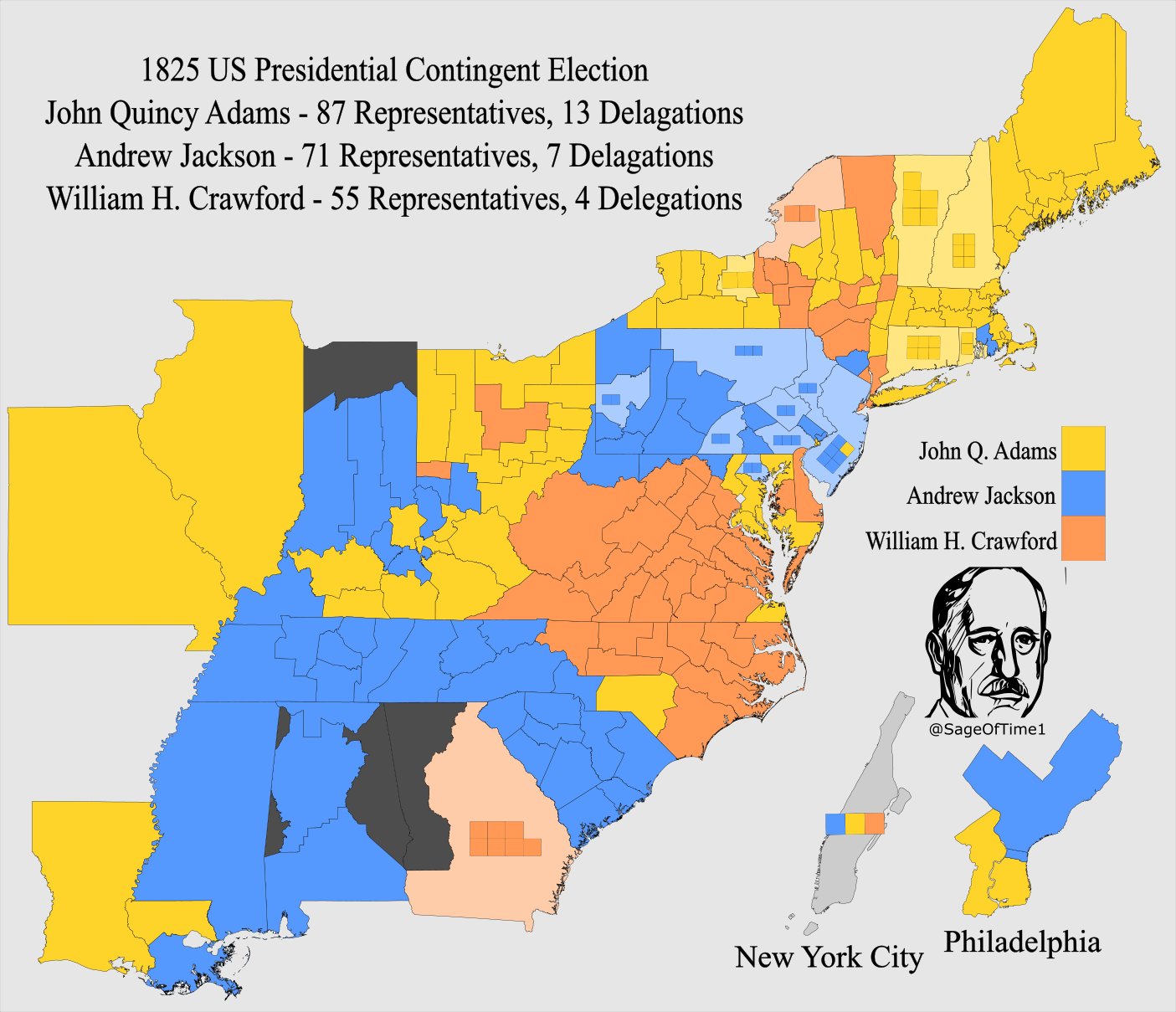Sage Of Time🇵🇷 on Twitter: "The 1825 US Presidential Contingent ...
