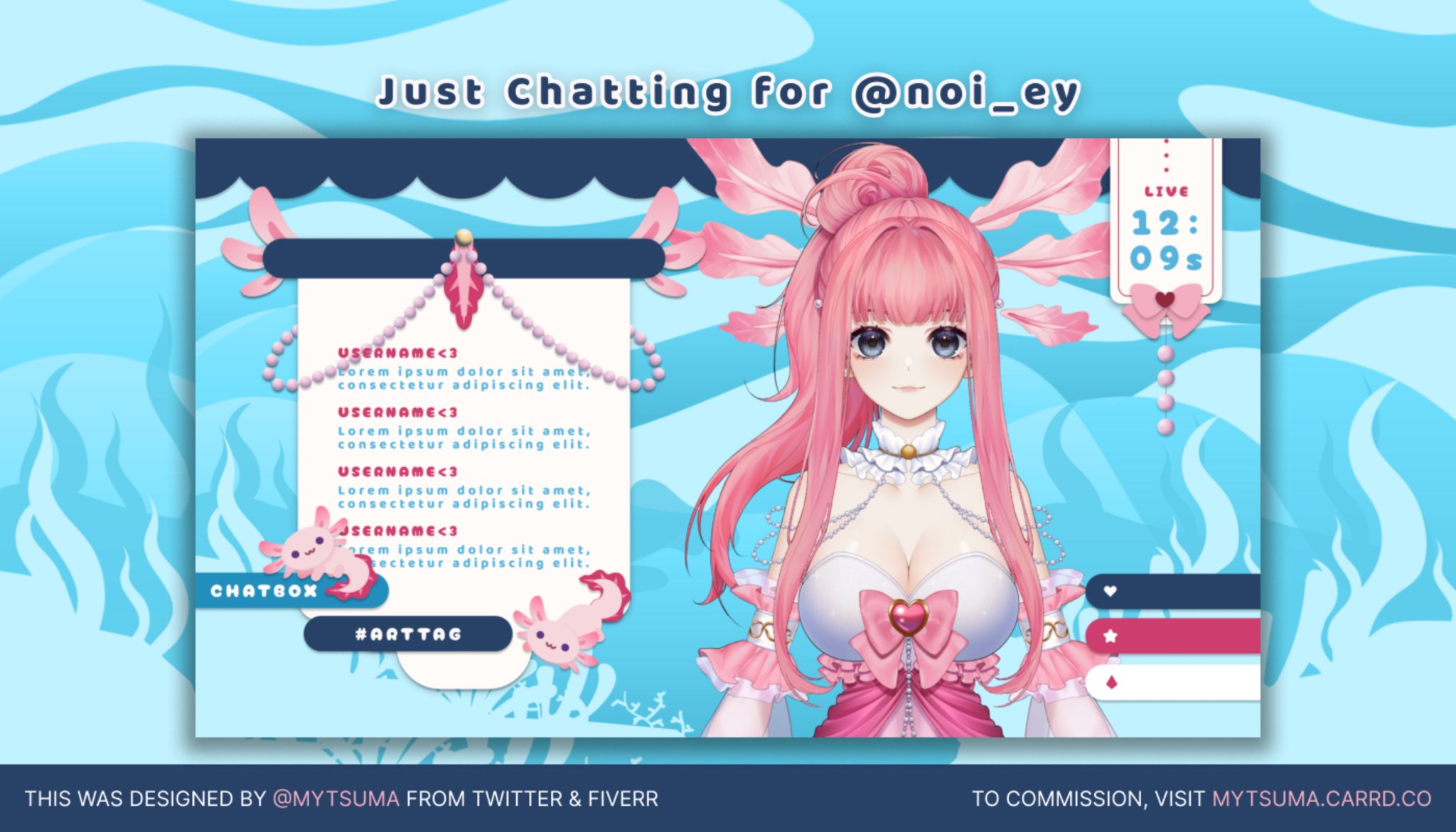 tsuma 💖🥖JULY COMMS OPEN (4-5 slots left) on Twitter: "-- Just Chatting Overlay for @noi_ey ...